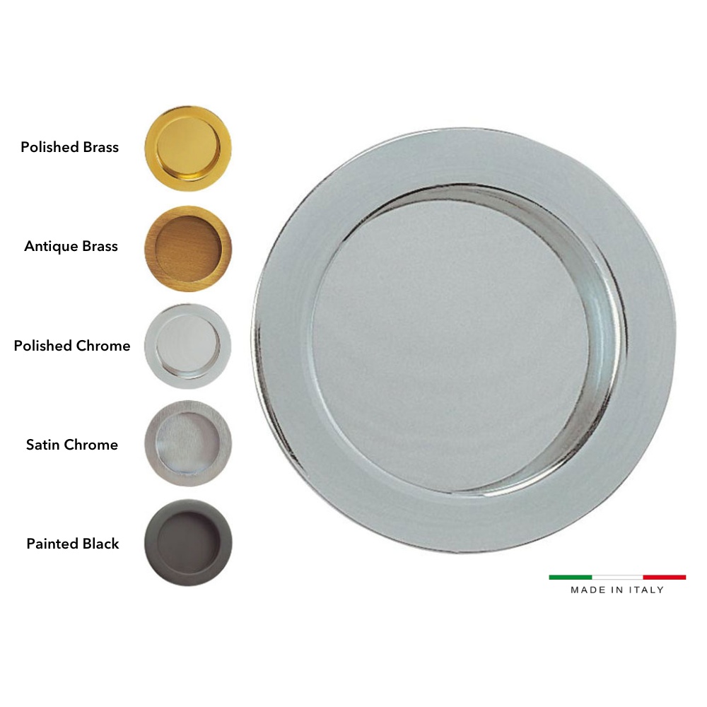 Eclisse Piano Round Flush Pull Handle - Atlantic Timber